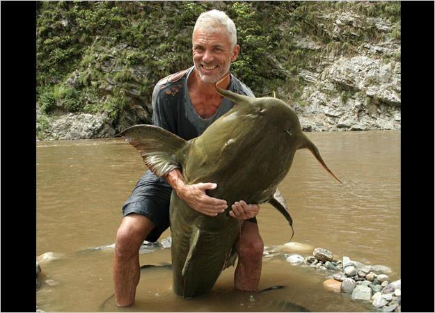 Land of Pics: 130 Pound Giant Goonch Catfish