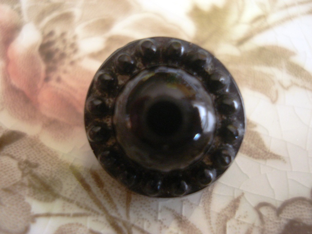 True Victorian style: black glass buttons