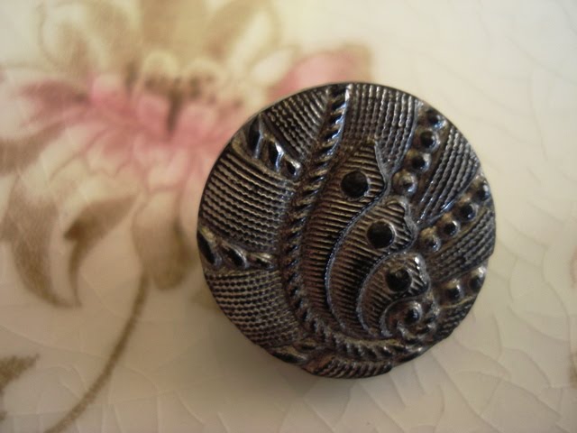 True Victorian style: black glass buttons