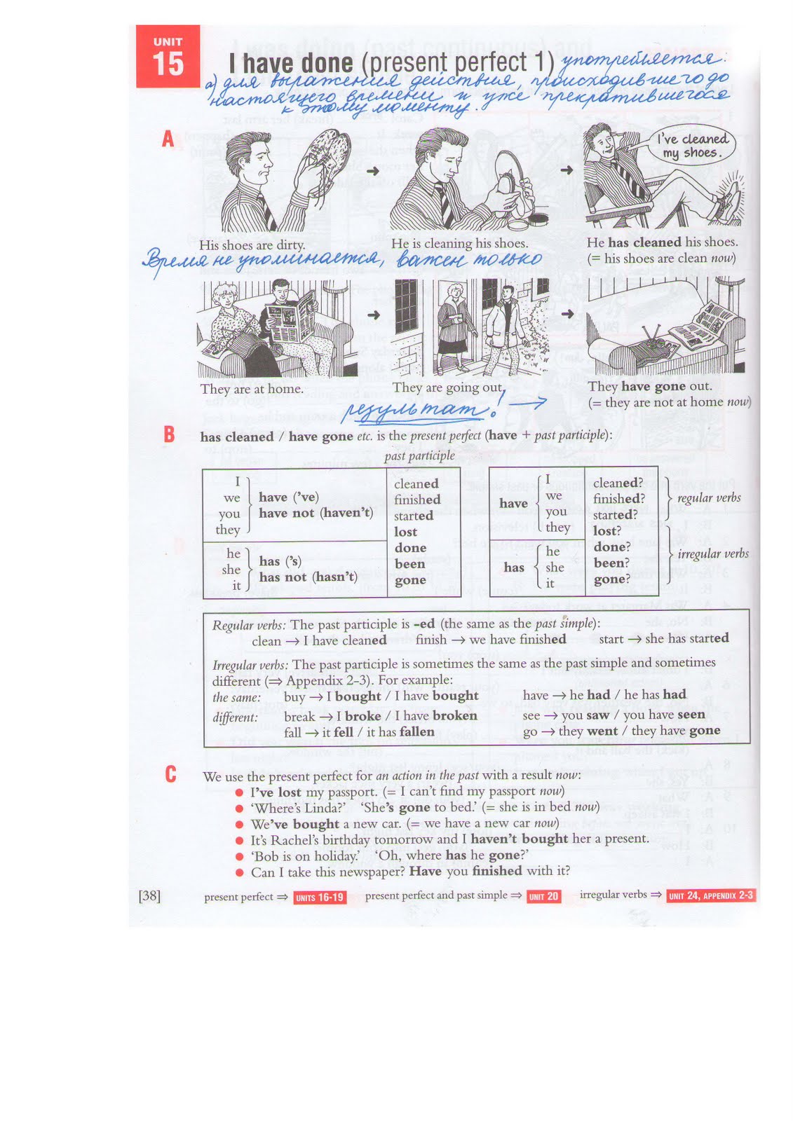 The Present perfect tense