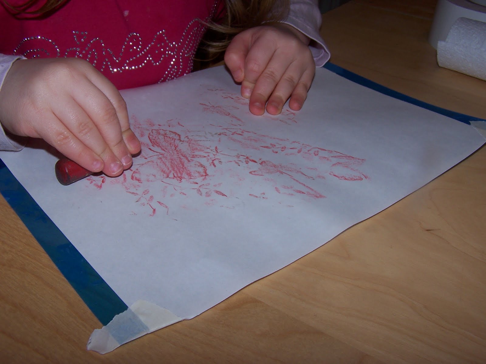 Glittering Shards | Spring rubbing pictures