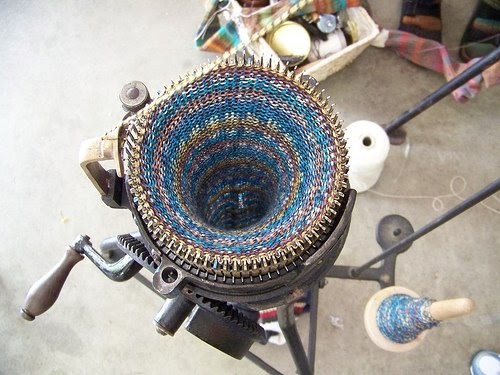 Textile --- Textile machine and textile products: Antique Sock Knitting ...