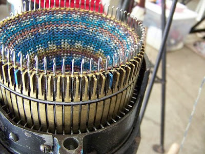 Textile --- Textile machine and textile products: Antique Sock Knitting ...