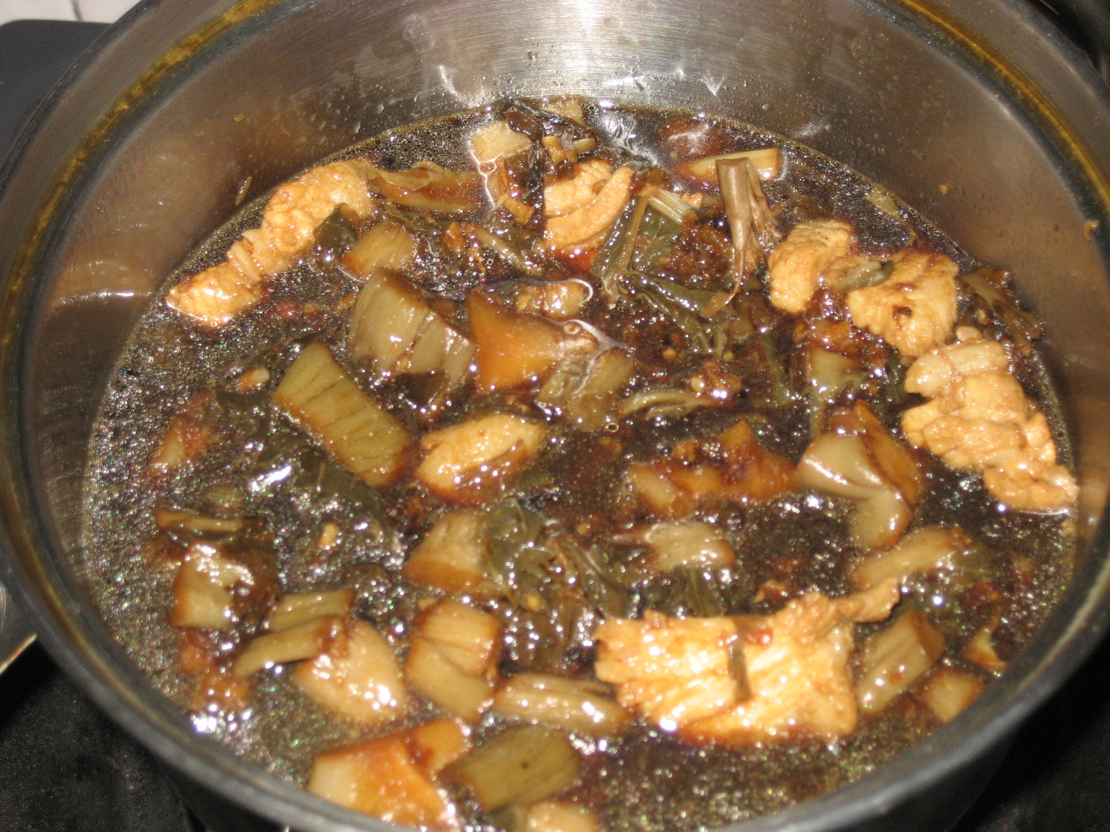 Belly Good Cooking: Braised Pork Belly With Mui Choy ( Preserved Mustard )