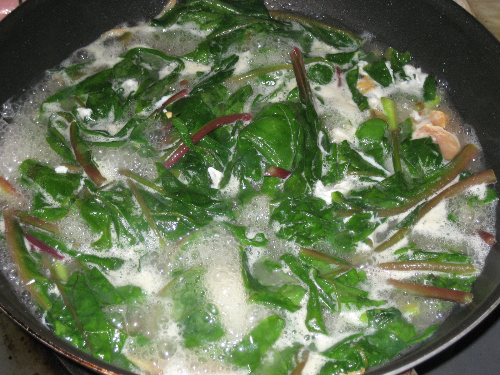 Belly Good Cooking: Malabar Spinach Soup aka Chan Choy Tong