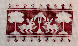 Pierrette's Stitching Gallery: Assisi style rabbits: Tanja Berlin, designer