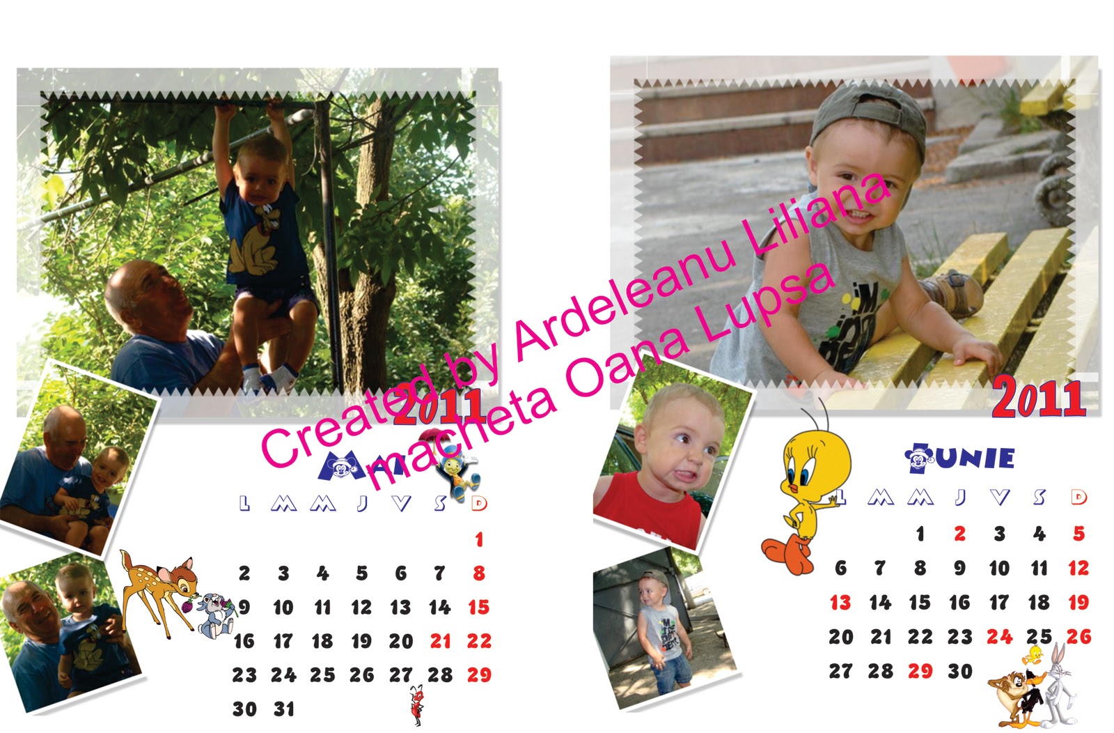 Calendare Personalizate: Calendar de perete Format A3 – 12 pagini+coperta