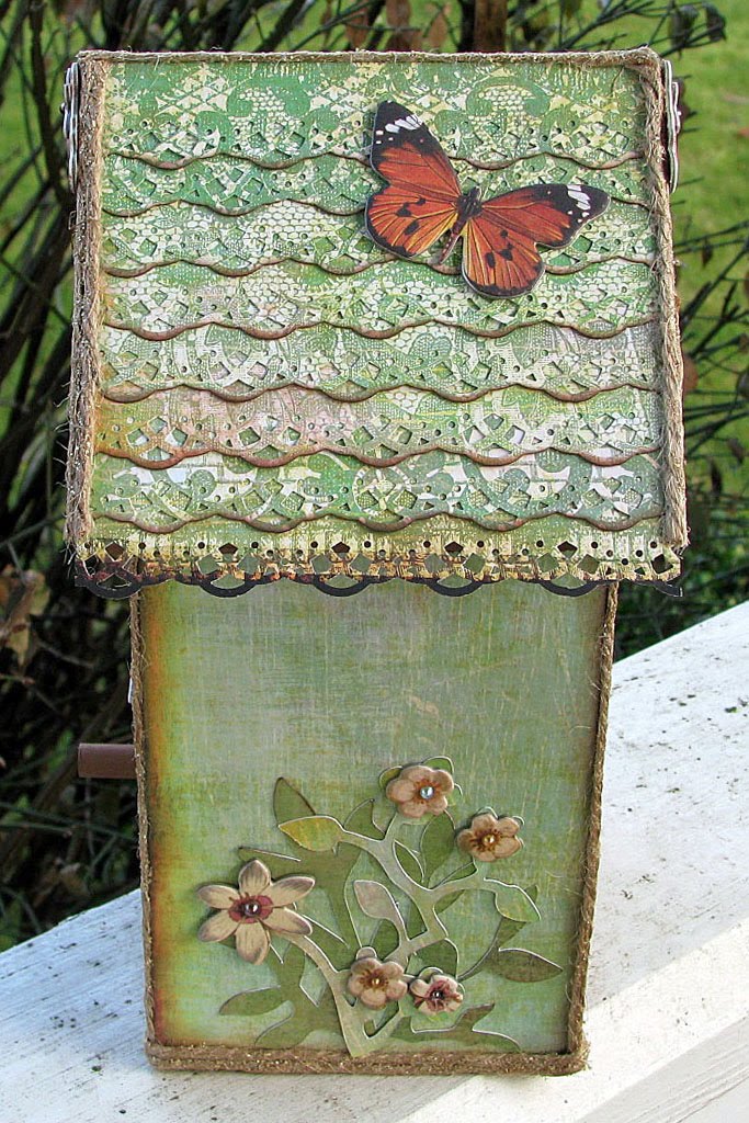 Scraps of My Life: Basic Grey Curio Altered Birdhouse