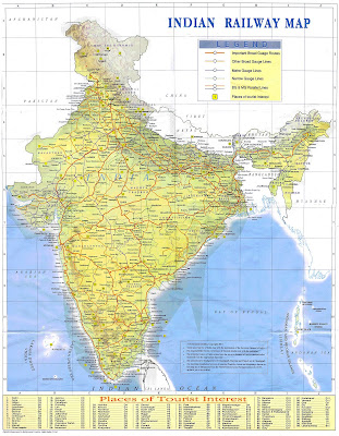 Travel By Train in India: Indian Railways Map