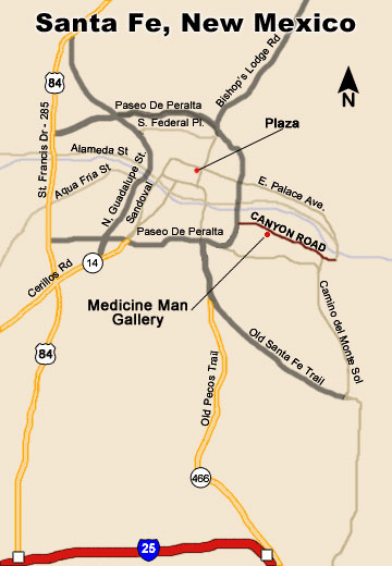 AnaViaja: Canyon Road Map, Santa Fe, New México, USA