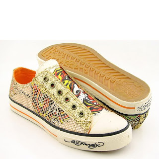 Ed Hardy Women's Eden Glitter Cage Lowrise Shoes in Gold | Ed Hardy Lowrise
