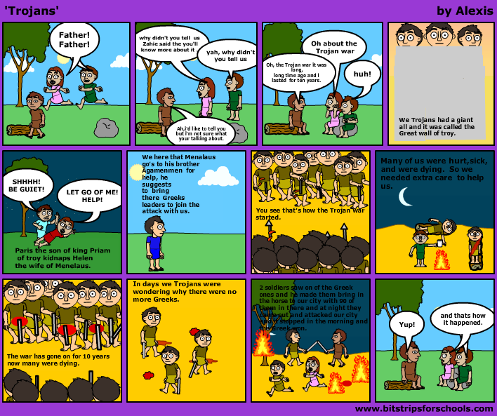 Comics using Bitstrips....Point of view of a Trojan about the Trojan ...