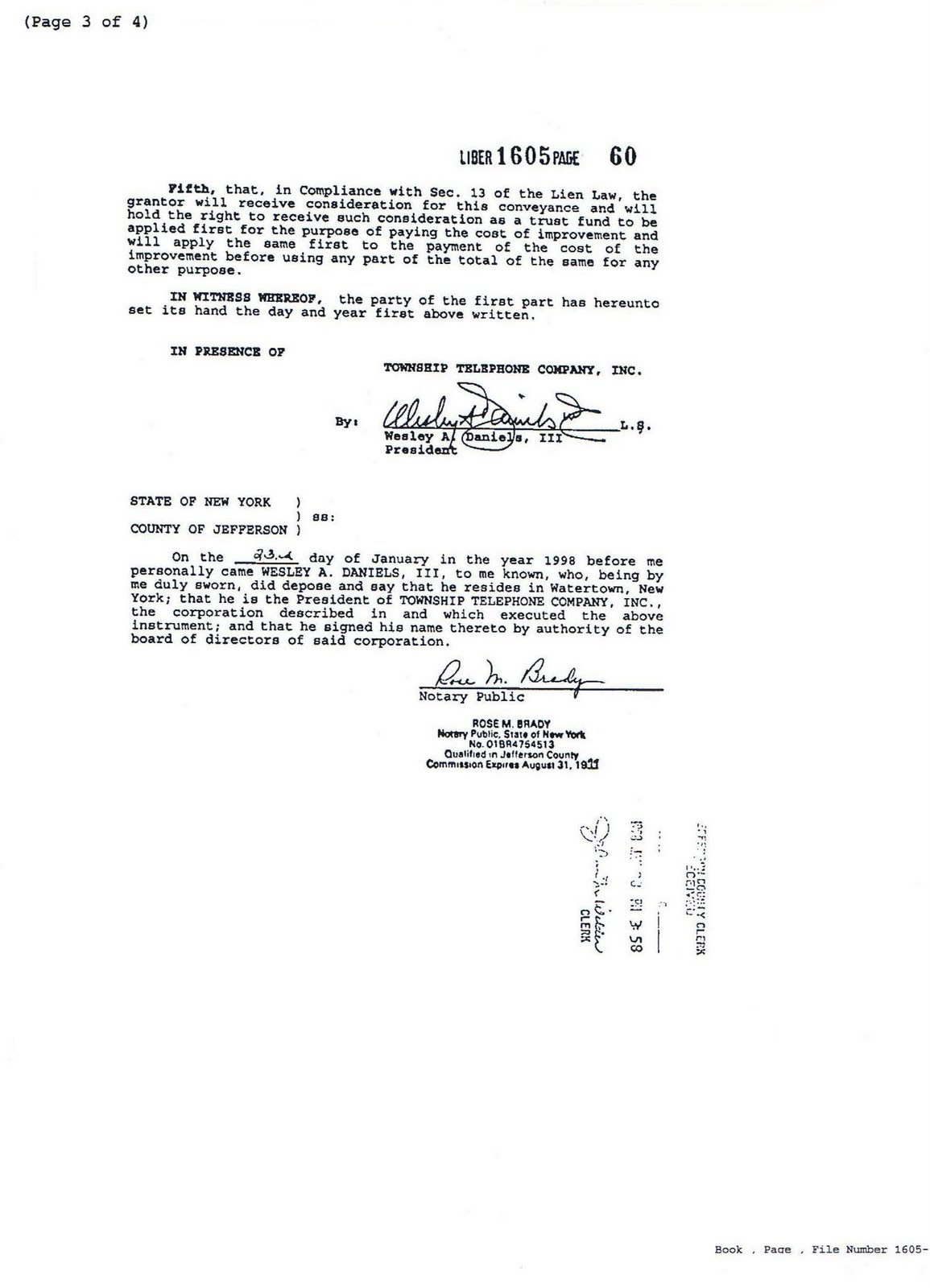 Energy Valley of New York State: Marty Mason Rail Road Property Deed ...