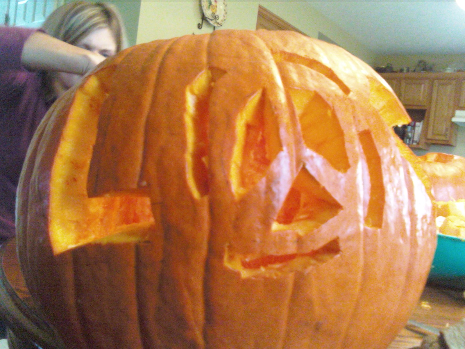 headlights and bright lights: crazy pumpkin carvings