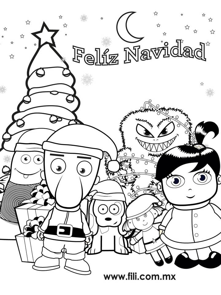 Mundo FiLi: FiLi y sus Amigos para colorear en Navidad