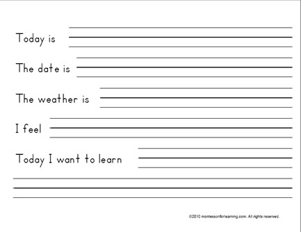 Montessori For Learning: Morning Routine