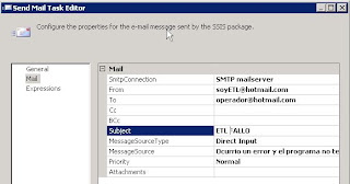 De programacion y otros demonios: SSIS - Paso a paso Como enviar correo