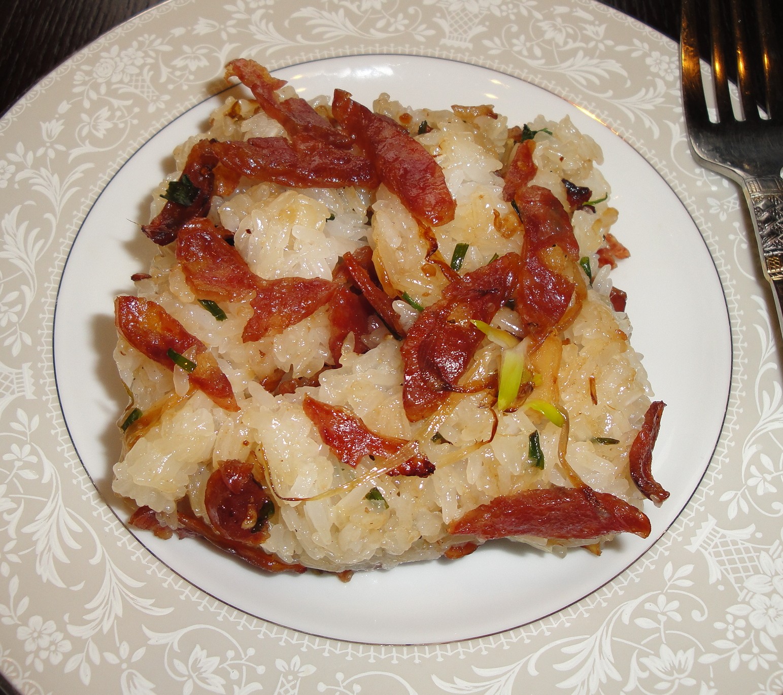 The Spices Of Life . . .: Xôi Lạp Xưởng (Sticky Rice with Chinese Sausage)