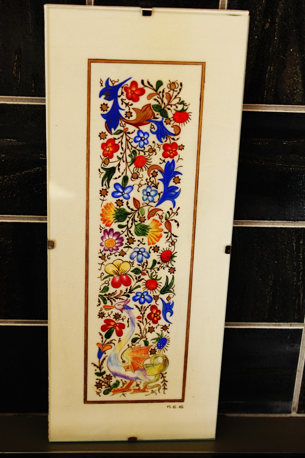 Enluminure et Calligraphie: Frise enluminée