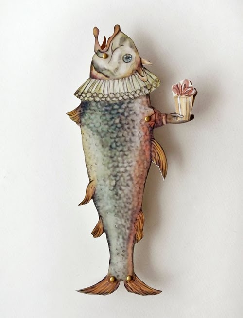 Crankbunny Bloggorama: New Crankbunny fish paper puppet!