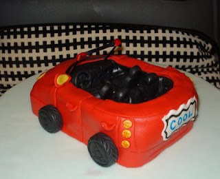 Cakes Bakes N More: 3D Red convertible Car cake
