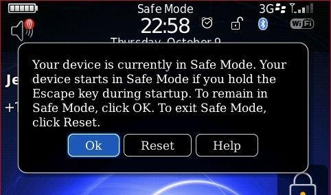 BlackberryVzla: Modo Seguro (Safe Mode) para el Blackberry