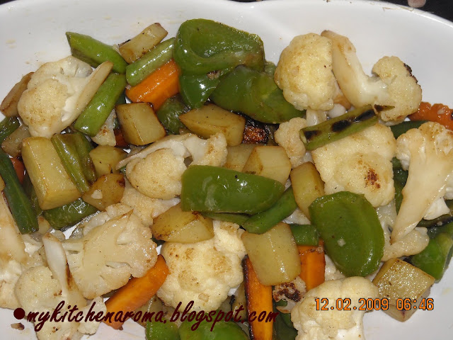 My Kitchen's Aroma: Kadai Vegetable