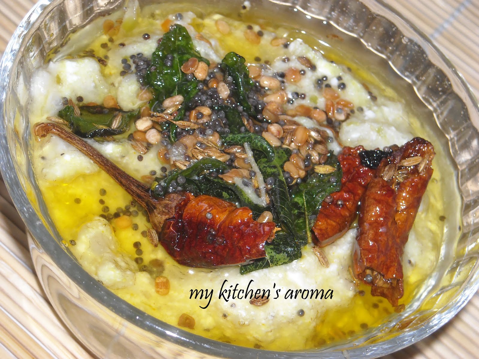My Kitchen's Aroma: Aratikaya perugu pachadi / Raw Banana and Curd Chutney