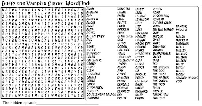 The Puzzle Hub: Buffy Wordfind!