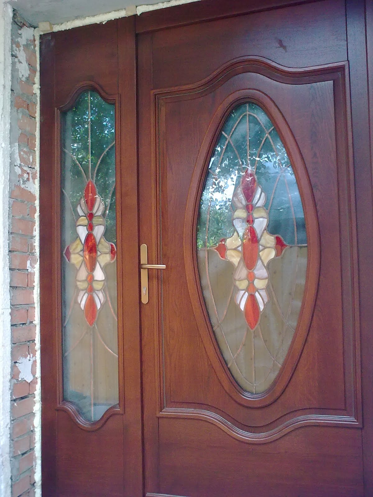 Portofoliu Vitralii Autentice: Vitraliu oval pe usa Royal