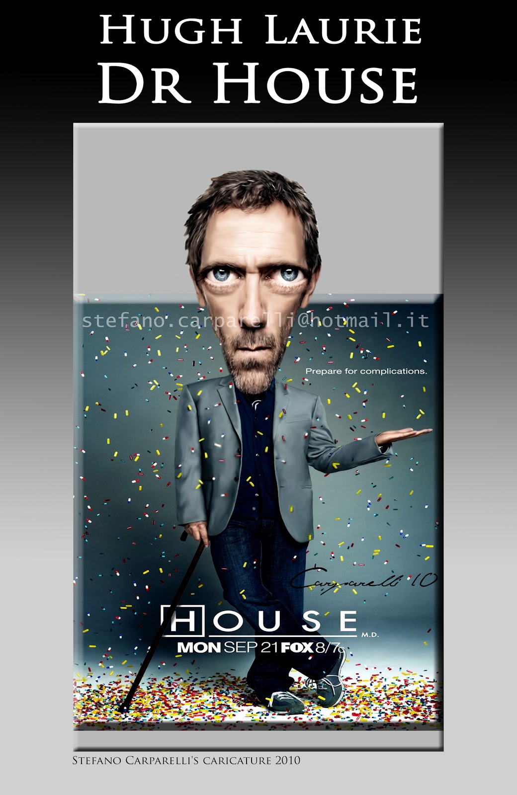 Stefano Carparelli Caricatures: My caricature : Dr House