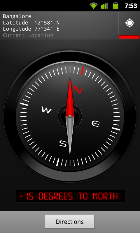 Android Compass Application Concept Templates Dsynflo