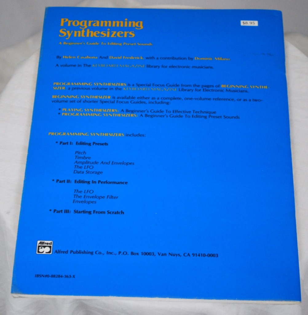 MATRIXSYNTH: Programming Synthesizers Beginners Guide Synth Book