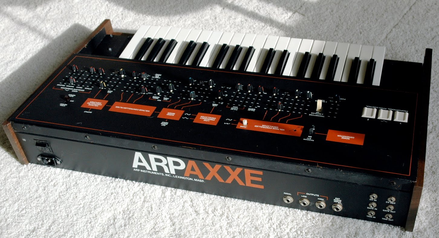 MATRIXSYNTH: CUSTOM ARP AXXE ANALOGUE SYNTHESIZER IN WOOD CASE