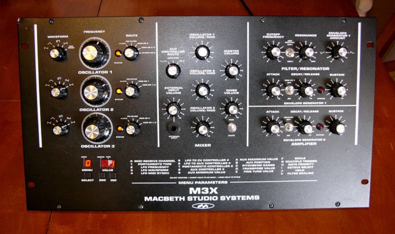 MATRIXSYNTH: MACBETH M3X ANALOG SYNTH SN 1002