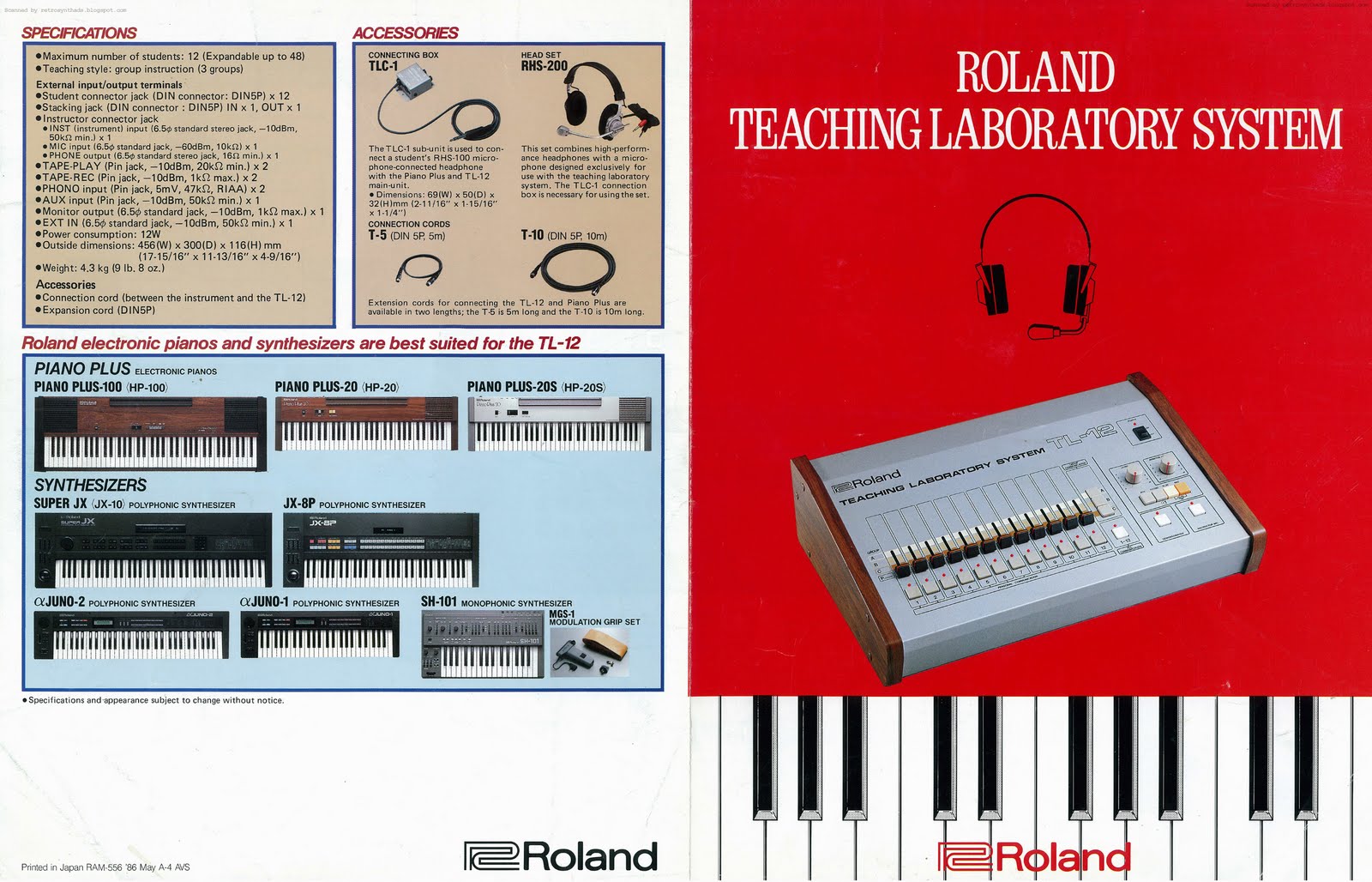 MATRIXSYNTH: 1986 Roland TL-12 Teaching Laboratory System Brochure