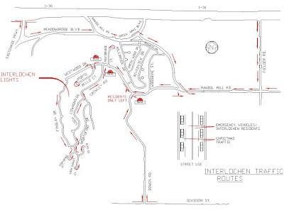 Durango Texas: Interlochen Christmas Lights Map & Directions