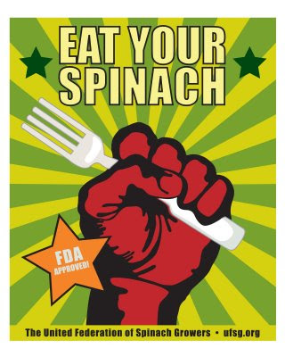 JNHK Graphic Design: Eat Your Spinach Poster Ad