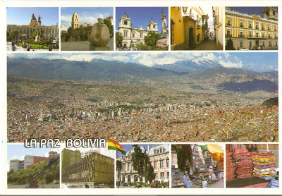 Postcard A La Carte: Bolivia - La Paz - my first postcard for 2010