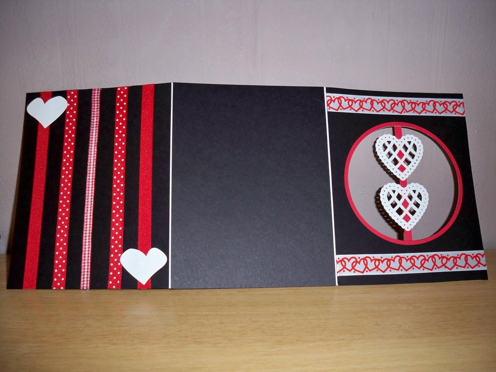 Card Creations & More by C: Tri Fold Cut Out Love Heart Card