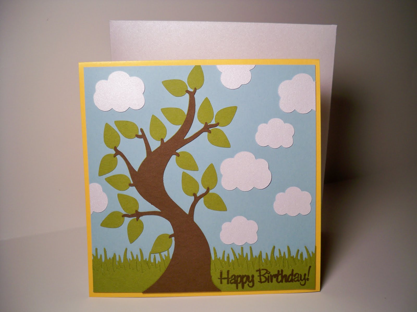 Card Creations & More by C: Birthday Card - Curvy Tree Scene