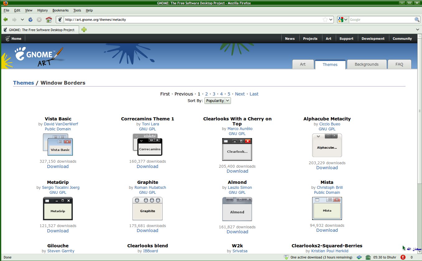 sabily blogsphere: Linux Sabily - Change Themes