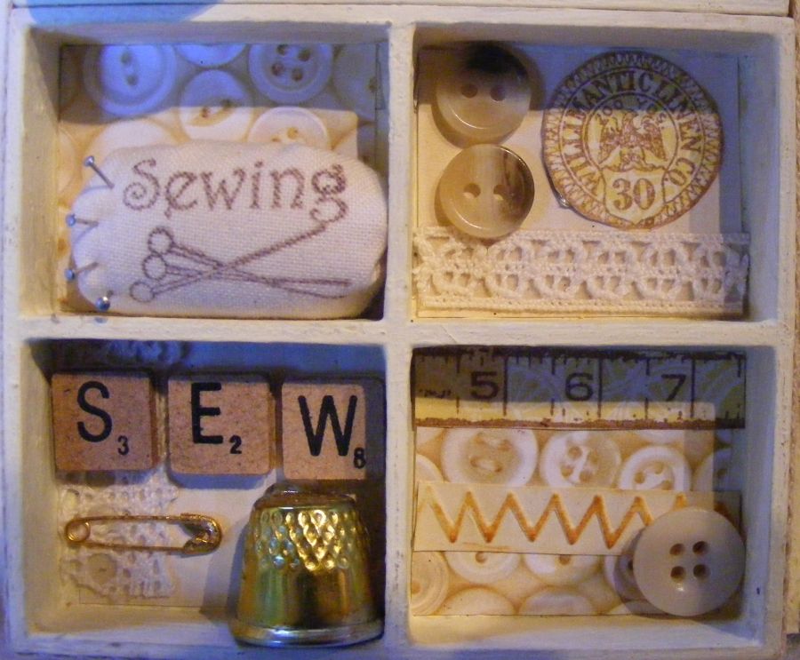 Craft Stamping Quartet: The Sewing Box (posted by Elaine)
