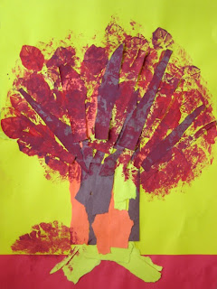 My Adventures In Positive Space: Mixed Media Autumn Trees