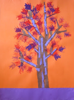 My Adventures In Positive Space: Mixed Media Autumn Trees