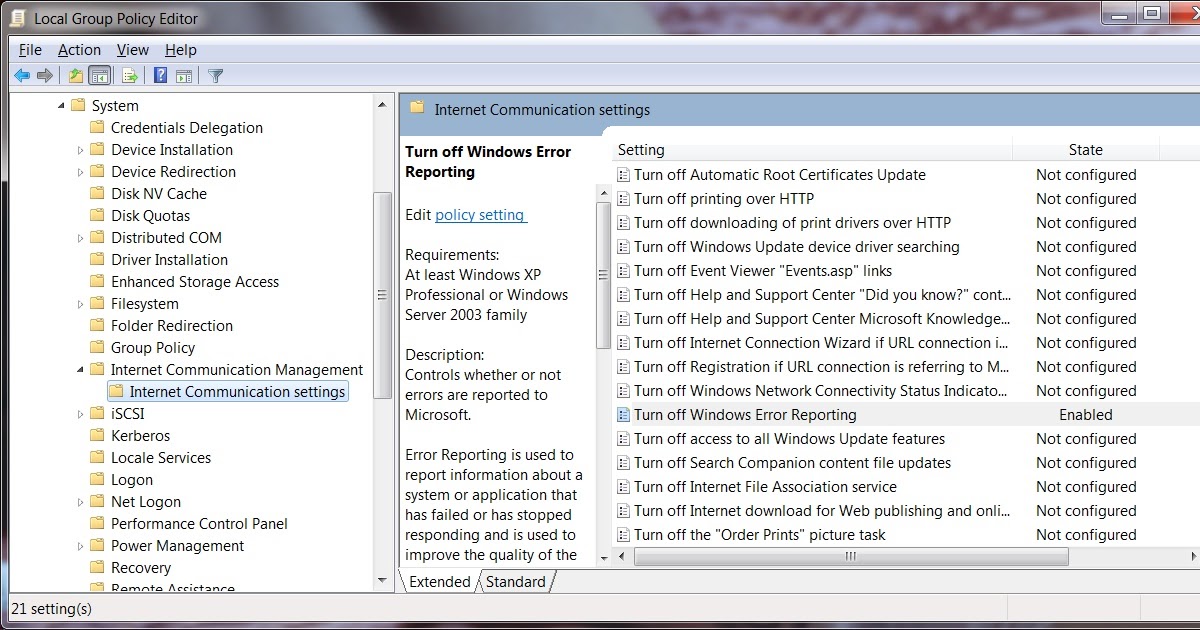 Sql Solace How To Disable Windows Error Reporting Wer