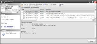 sql solace: Logging Errors to SQL logs via RAISERROR WITH LOG