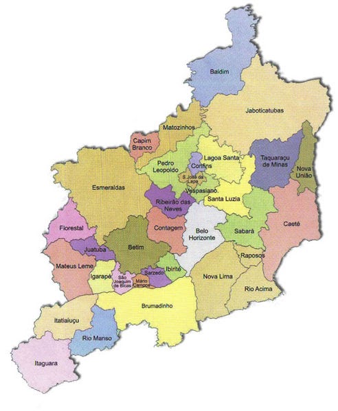 Iza e o conhecimento da geografia!: MAPA DA REGIÃO METROPOLITANA DE ...