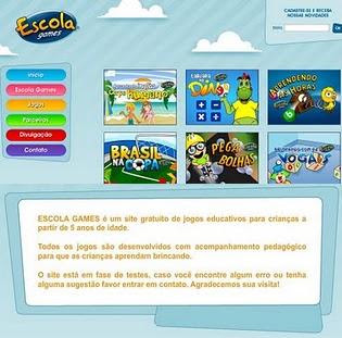 Cantinho da Professora Fátima: SITE COM JOGOS EDUCATIVOS- ESCOLA GAMES