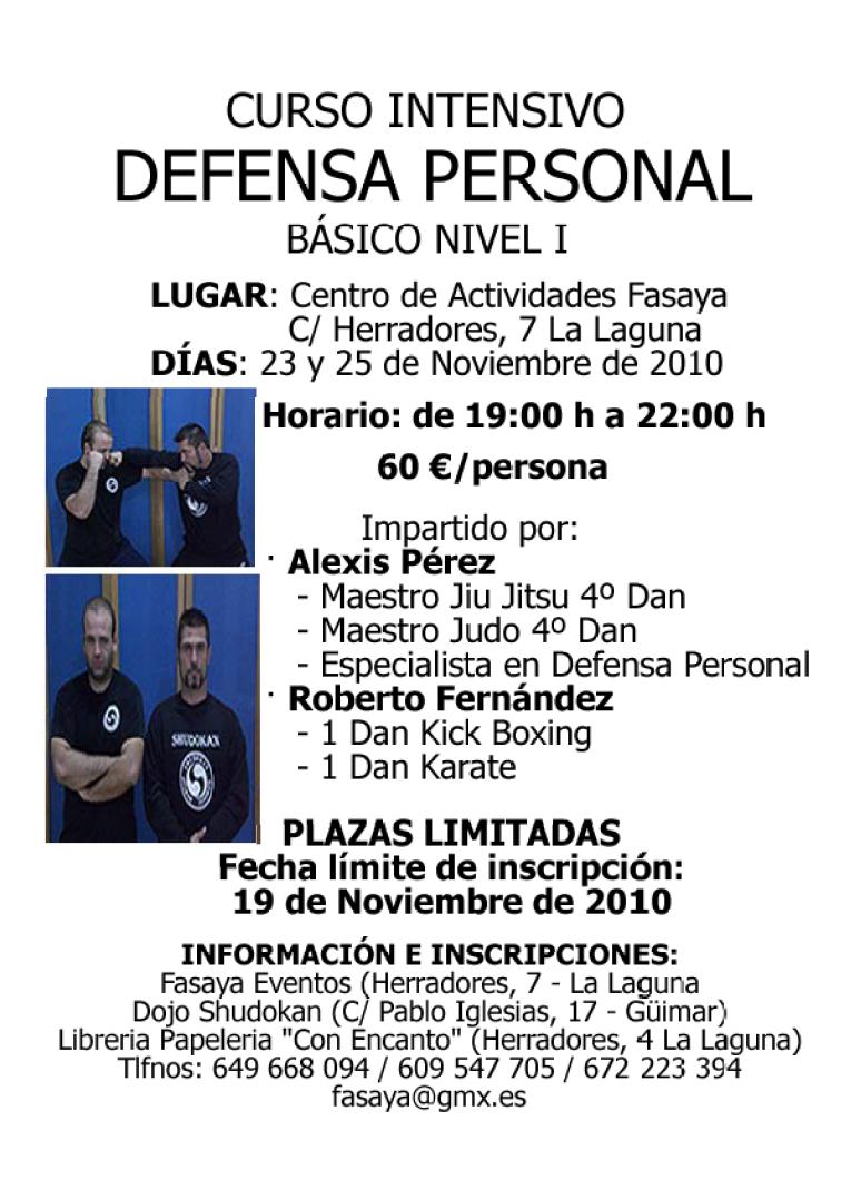 DOJO SHUDOKAN - JUDO - JIU JITSU: CURSO DE DEFENSA PERSONAL